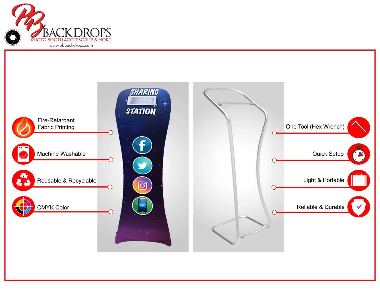 Ipad/Tablet Stand Stock Design 4 - PB Backdrops