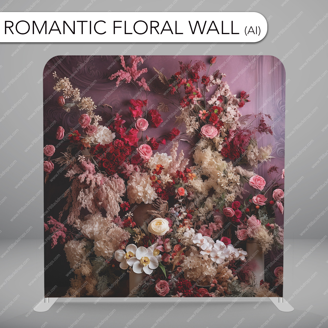 Pillow Cover Backdrop (Romantic Floral Wall) - PB Backdrops