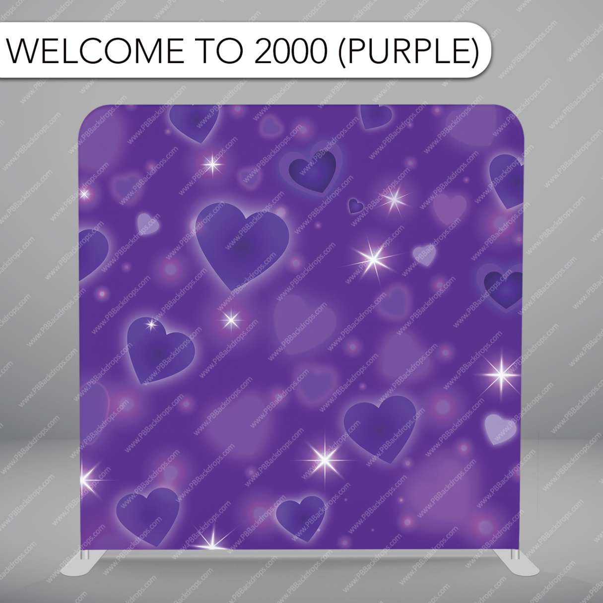 Pillow Cover Backdrop (Welcome to 2000 - Purple) - PB Backdrops