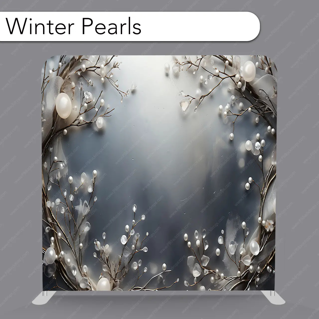 Pillow Cover Backdrop (Winter Pearls) - PB Backdrops