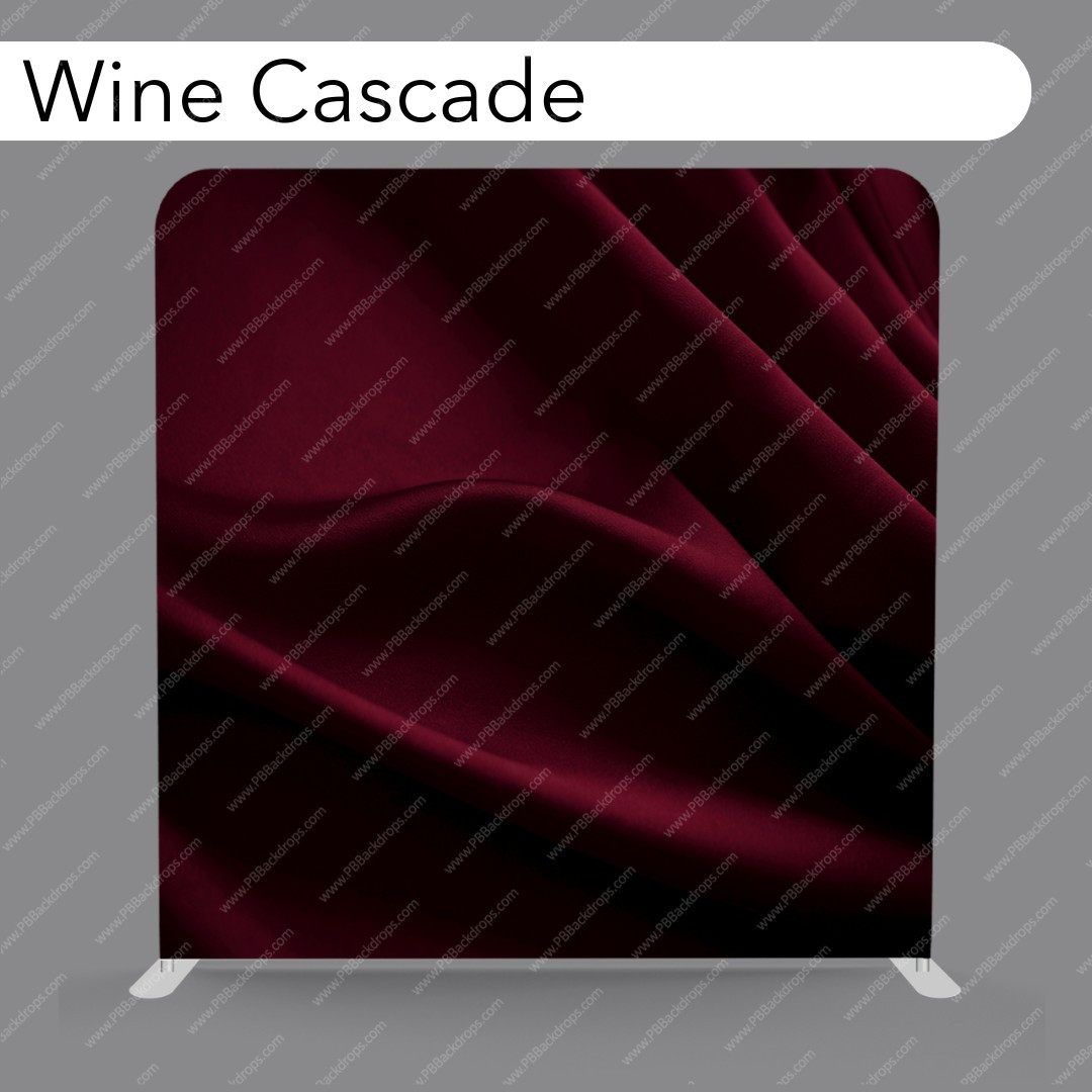 Pillow Cover Backdrop (Wine Cascade) - PB Backdrops