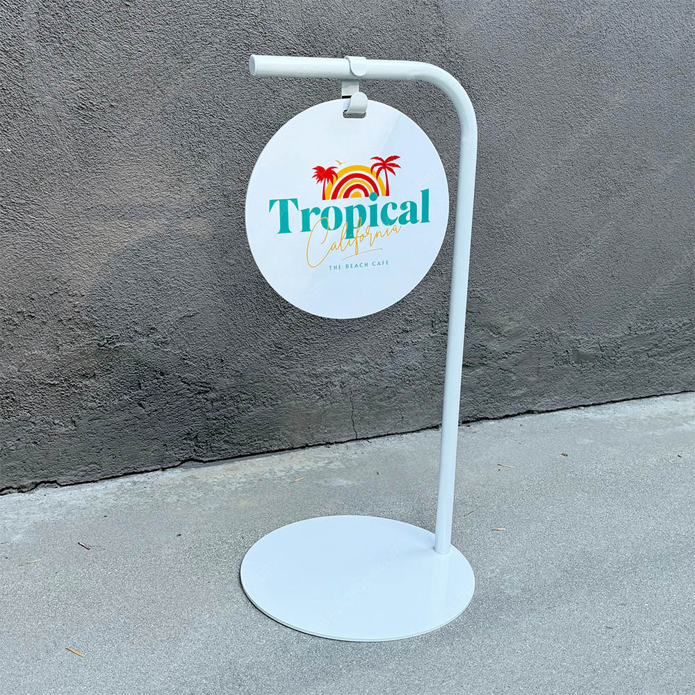 Pop-Up Pathway Rounded Sidewalk Signs, Black or White - PB Backdrops