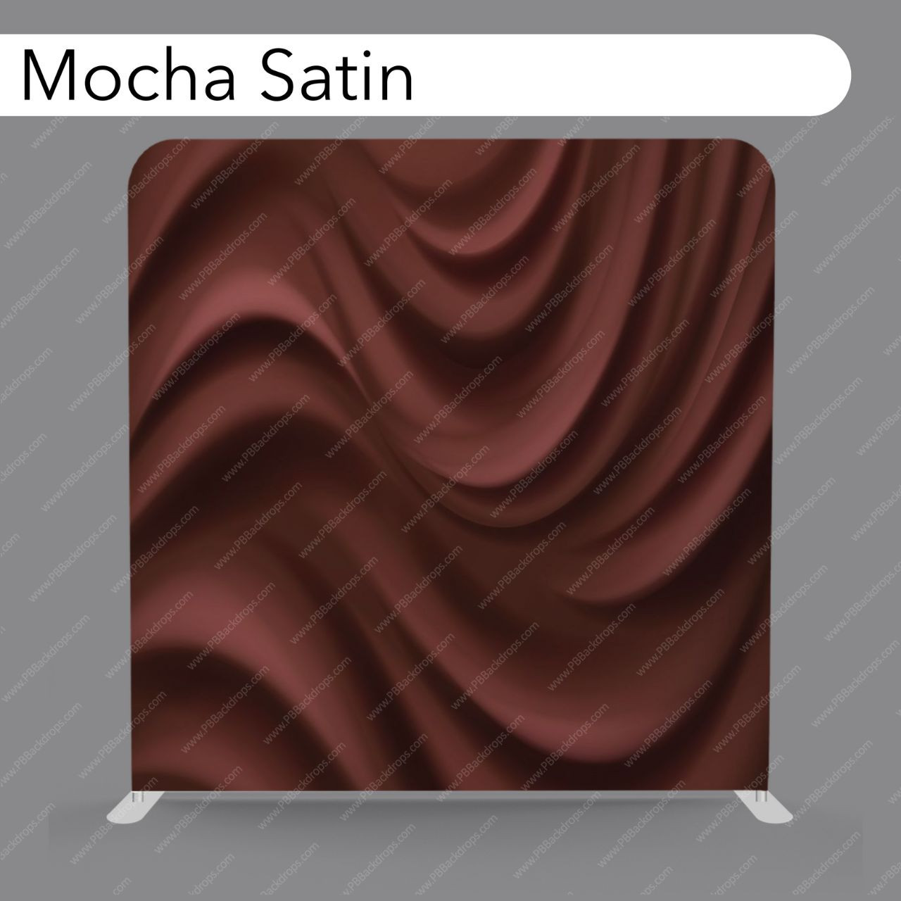 Pillow Cover Backdrop (Mocha Satin) - PB Backdrops
