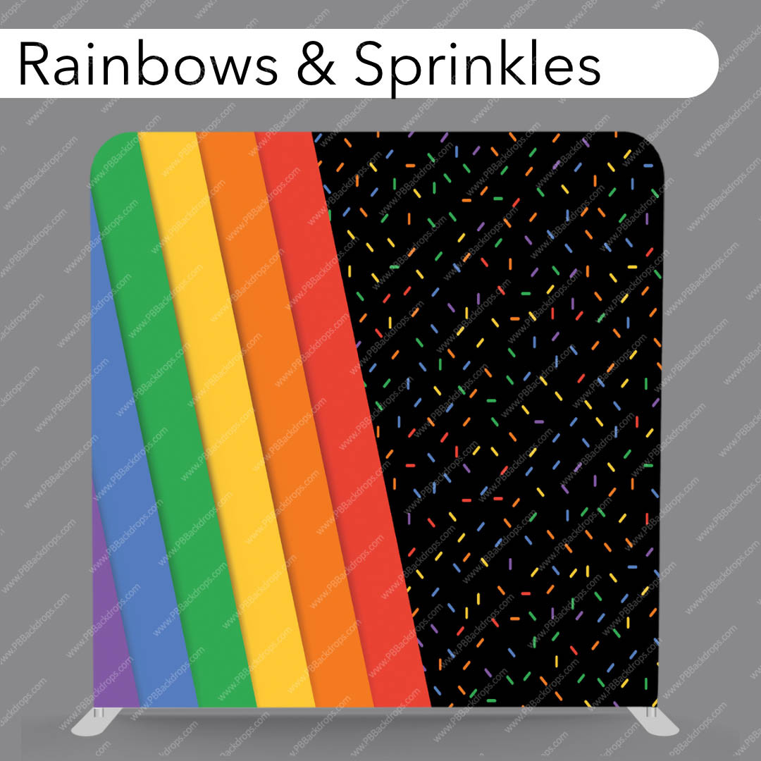 Pillow Cover Backdrop (Rainbows And Sprinkles) - PB Backdrops
