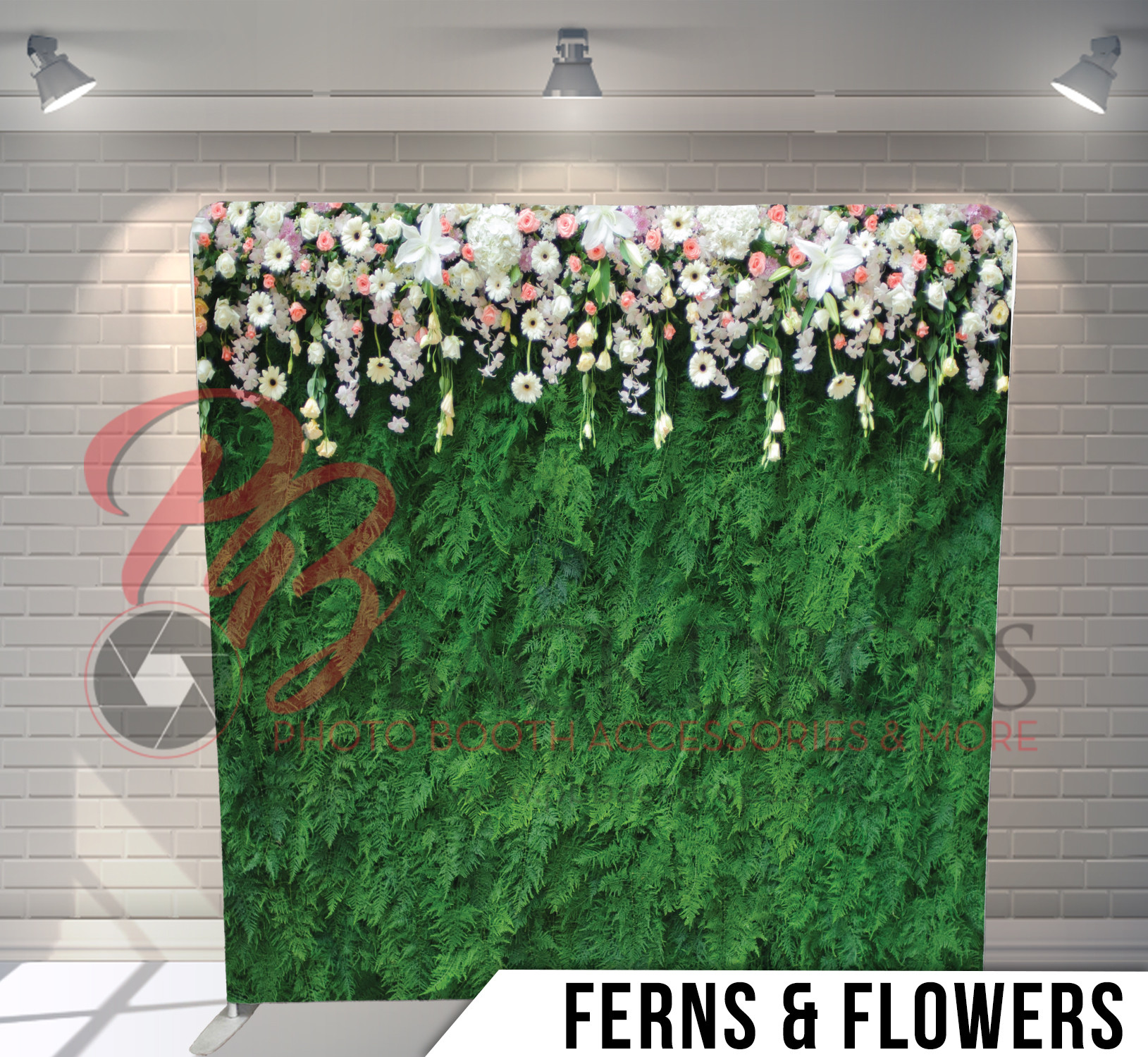 Pillow Cover Backdrop (Rustic White Flowers) - PB Backdrops
