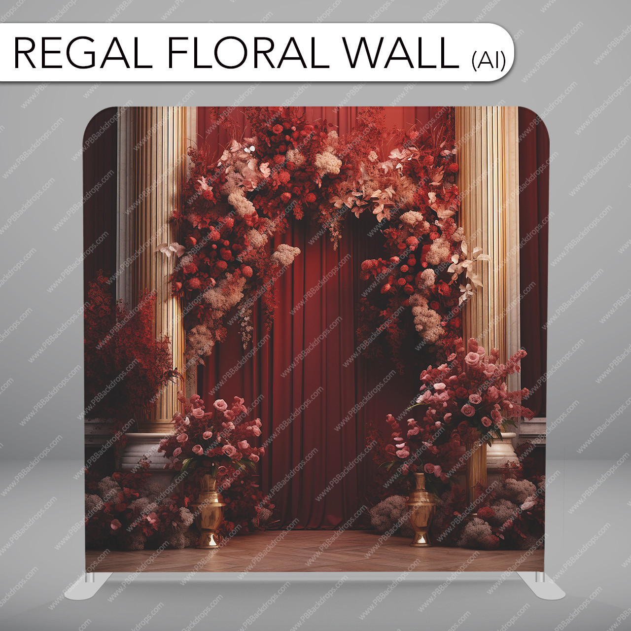 Pillow Cover Backdrop (Regal Floral Wall) - PB Backdrops
