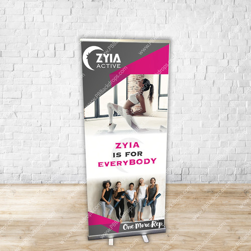 Zyia Active Banners - 33" x 81" - PB Backdrops
