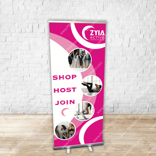 Zyia Active Banners - 33" x 81" - PB Backdrops