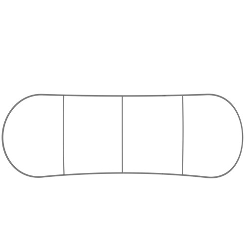 20 ft. PB Tube® Kicktail Single-Sided White Back Fabric (Graphic ...