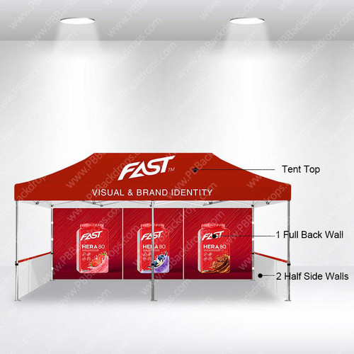 10x20 Advertising Tent (40mm Hex tube) - PB Backdrops