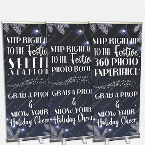 Holiday Cheer Retractables - Choose from 360 Photo Experience, Photo ...