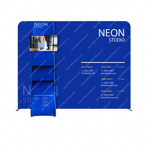 Shelf & TV Rack Display for Tension Fabric Backdrops - PB Backdrops