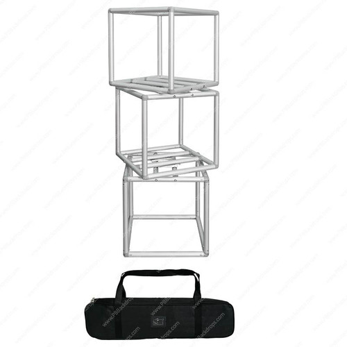 Rotating 3D Fabric Cube Display
