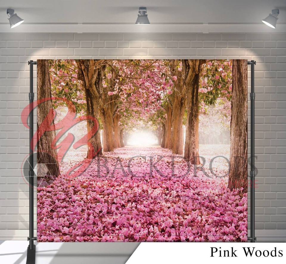 8x8 Printed Tension fabric backdrop (Pink Woods) - PB Backdrops