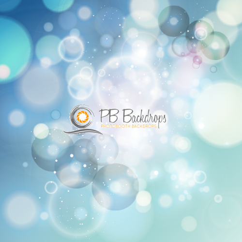 8x8 Printed Tension fabric backdrop (Blue Bokeh) - PB Backdrops
