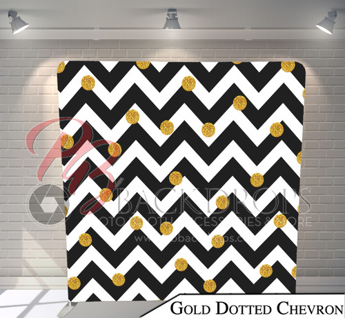 Pillow Cover Backdrop (Gold Dotted Chevron) - PB Backdrops