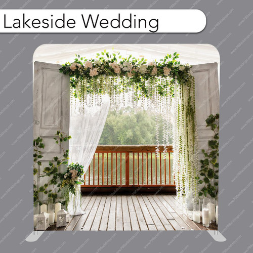 Pillow Cover Backdrop (Lakeside Wedding) - PB Backdrops