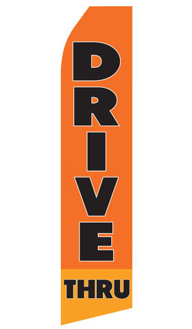 Drive Thru Econo Stock Flag - PB Backdrops