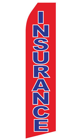 Red Insurance Econo Stock Flag - PB Backdrops
