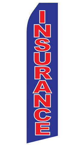 Blue Insurance Econo Stock Flag - PB Backdrops