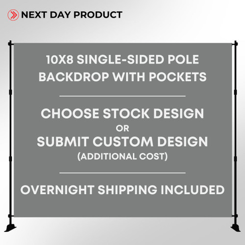 Single Side 10x8 Pole Pocket Backdrop from USA Printer including ...