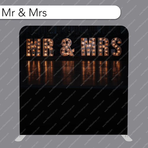 Pillow Cover Backdrop (Mr and Mrs) - PB Backdrops