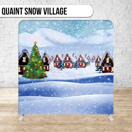 Pillow Cover Backdrop (Quaint Snow Village) - PB Backdrops