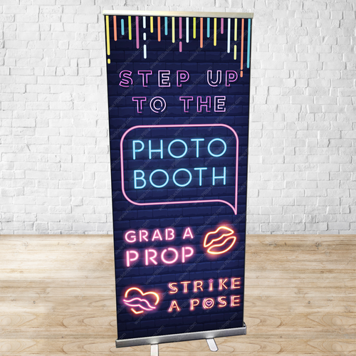 Step Up Neon Retractable Banner - PB Backdrops