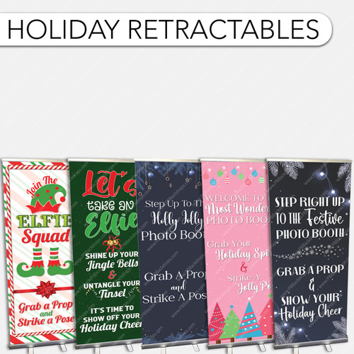 Holiday Cheer Retractables - Choose from 360 Photo Experience, Photo ...