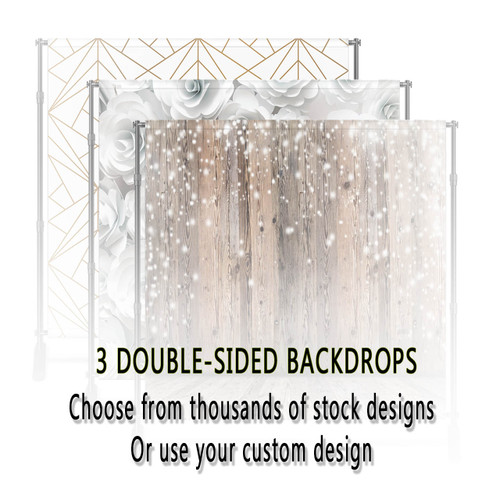 Pole Pocket Backdrop Bundle #2 - 3 Double-Sided 8x8 Backdrops - Our ...