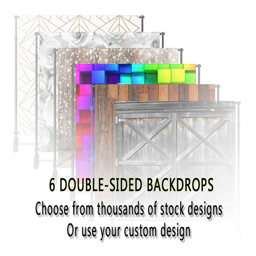 Pole Pocket Backdrop Bundle #6 - 6 Double-Sided 8x8 Backdrops - Our ...