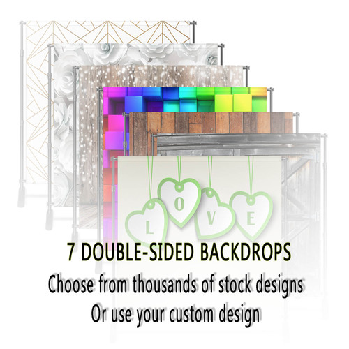 Pole Pocket Backdrop Bundle #7 - 7 Double-Sided 8x8 Backdrops - Our ...