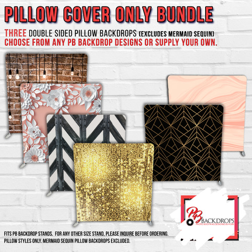 Pillow Cover Backdrop Bundle #3 (3 Double sided Backdrops) Any Colors ...