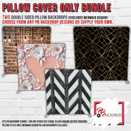 Pillow Cover Backdrop Bundle #6 ( 2 Double sided Backdrops) Any Colors ...