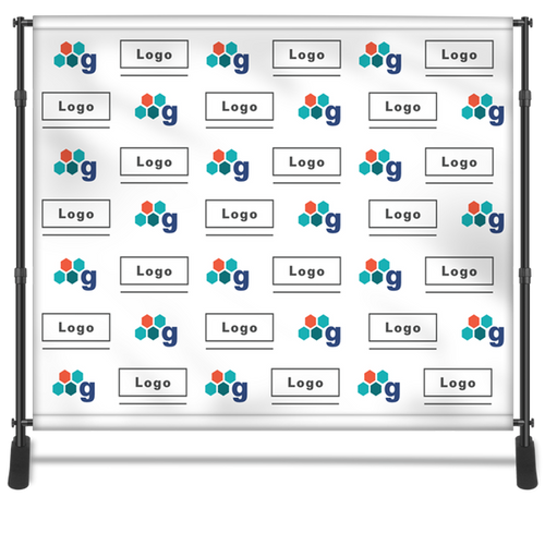 Step and Repeat Custom-Designed Backdrop with Stand (3 sizes) - PB ...