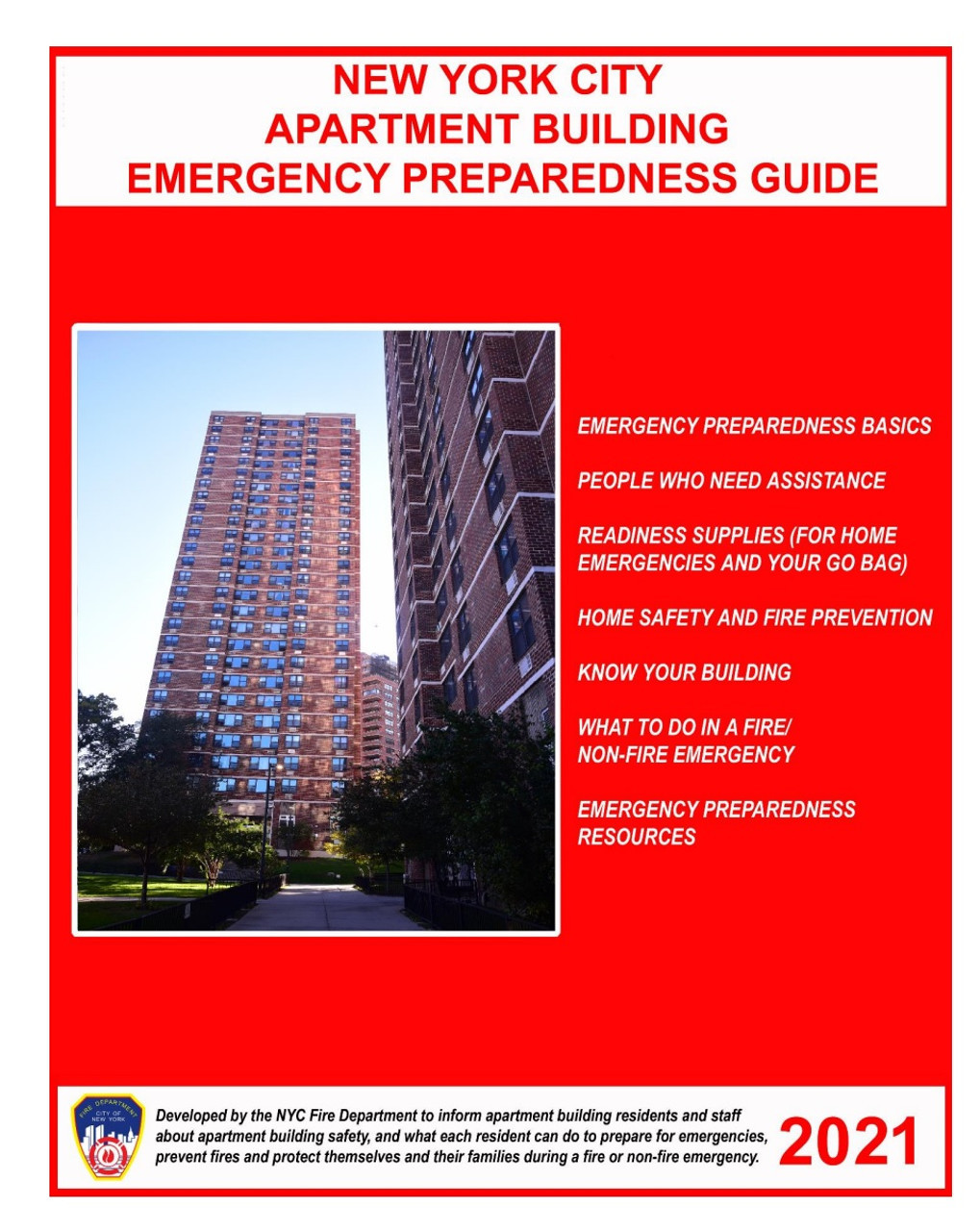 NYC Apartment Building Emergency Preparedness Guide 2021 (pdf file)