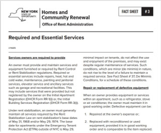 Fact Sheet #3: Required and Essential Services (Free PDF file)