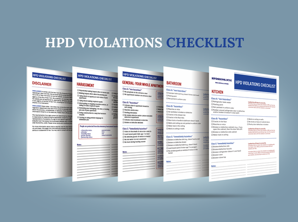 HPD INSPECTOR CHECKLIST -HPD INSPCTION CHECKLIST