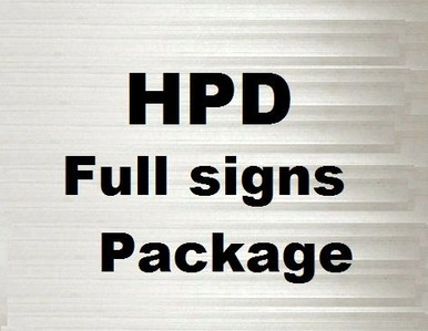 HPD required Signs Package- The Full signs Package (Brush Aluminum)-The ...