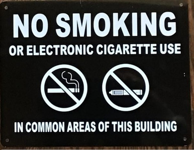 NYC Smoke free Act Sign "No Smoking or Electric cigarette Use" -IN ...