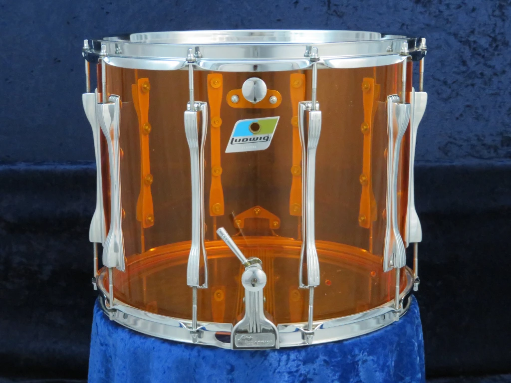 Ludwig 12 x 15 Amber Vistalite Marching Snare Drum Serial #1744332 ...