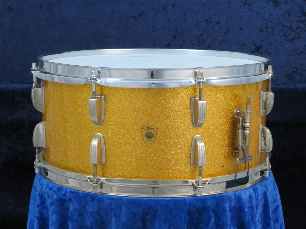 Ludwig 6.5 x 15 Sparkling Gold Pearl Wood Snare Drum Serial #isi8284 ...