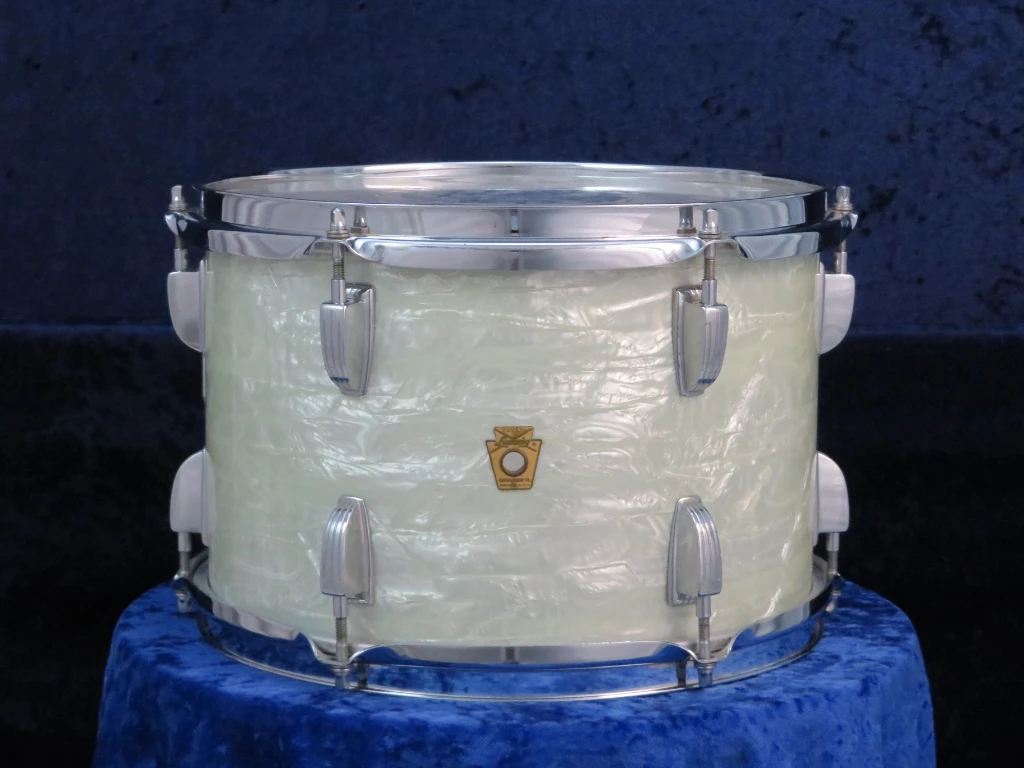 Ludwig 8 x 12 White Marine Pearl Wood Tom Tom Serial #219334 | Musical ...