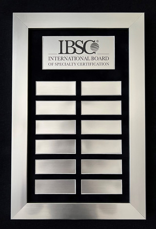 Certification Recognition Plaques - IBSC Store