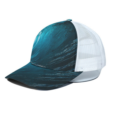 Anguilla Blue Waves Trucker Hat With White Half-mesh