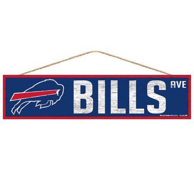 Buffalo Bills NFL 4x16 Wood Street Sign