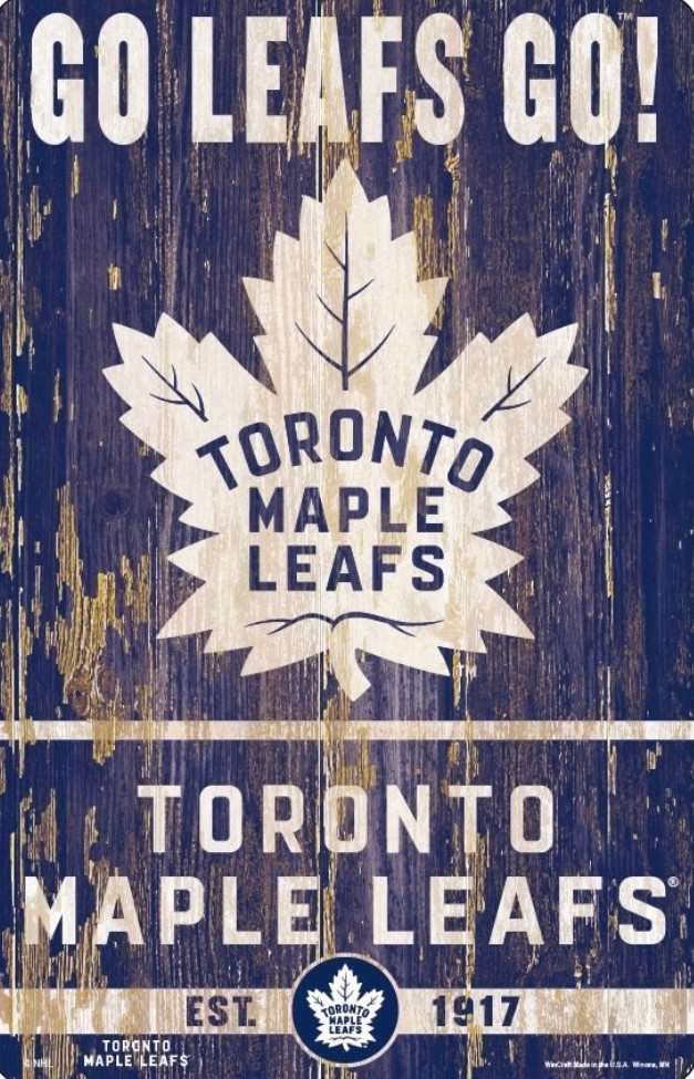 Toronto Maple Leafs Go Leafs Go NHL 11x17 Wood Slogan Sign - Maverick ...