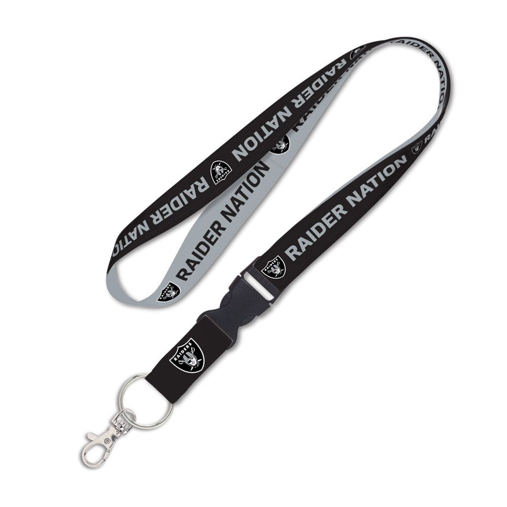 Las Vegas Raiders Slogan Raider Nation NFL Team Color Lanyard with ...