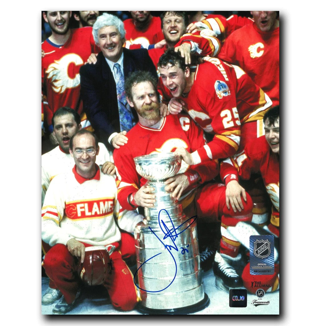 Joe Nieuwendyk Flames Autographed Stanley Cup 8x10 Photo - Maverick ...
