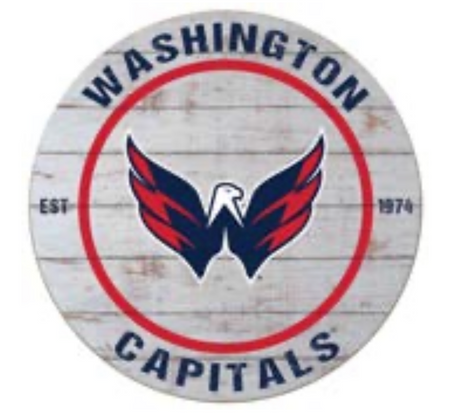 Washington Capitals White Wash Colour 20 Inch Diameter Circular NHL ...